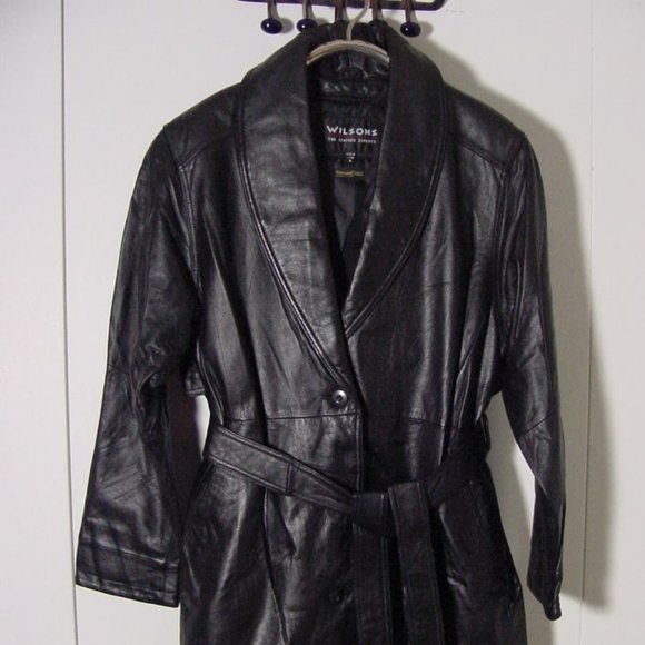 Wilsons Leather | Jackets & Coats | Vtg 9s Wilsons Womens Black Leather ...